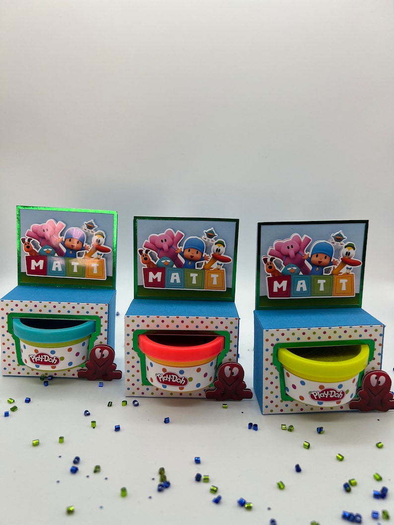 Pocoyo Play-doh Party Favor Box: Custom Birthday Theme - Etsy