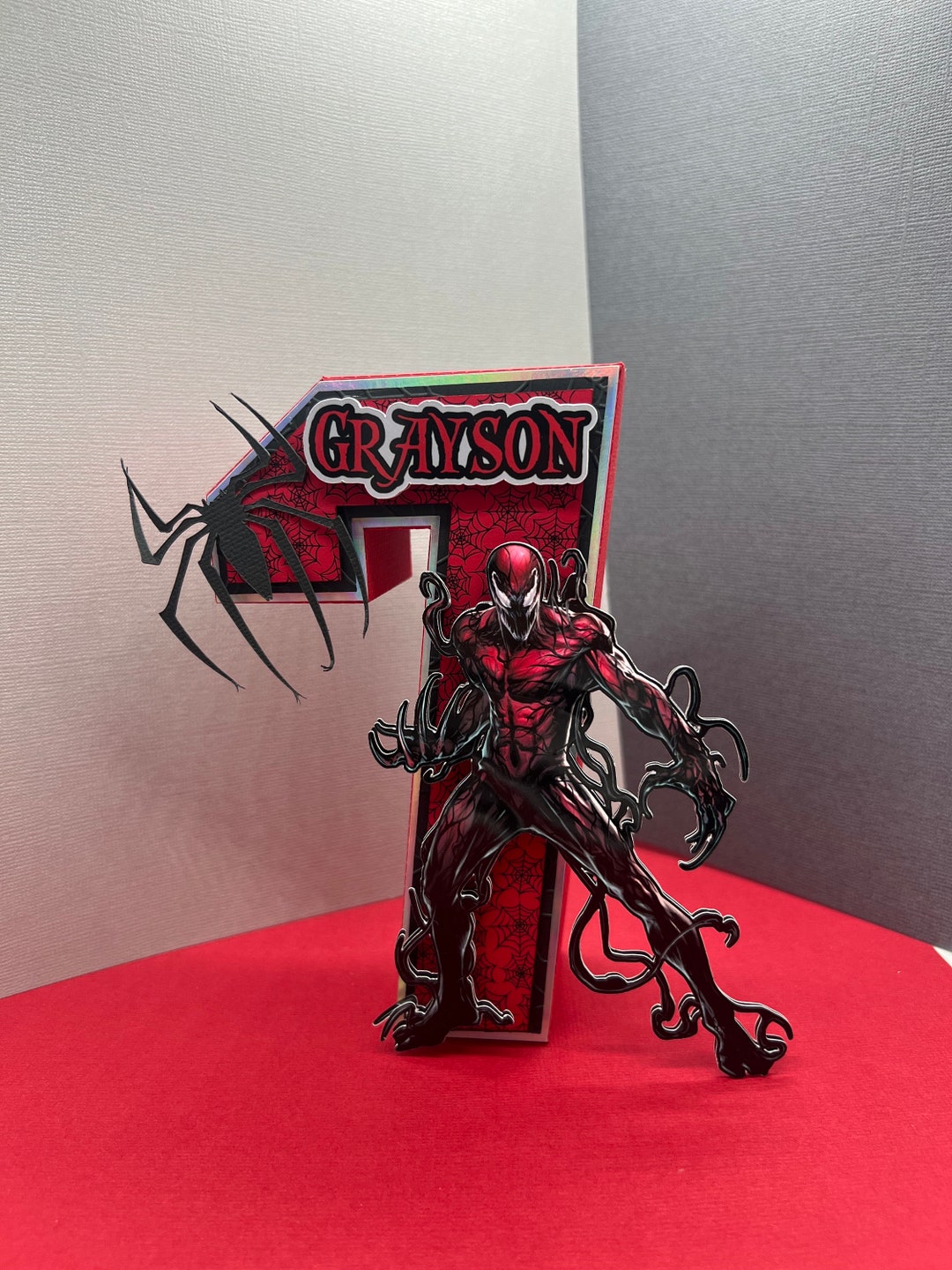 Carnage Birthday, Carnage 3D Letter/number, Venom Carnage Party ...