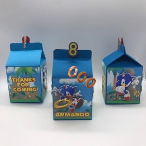 Sonic Favor Box: Party Candy Box, Sega Decorations - Etsy