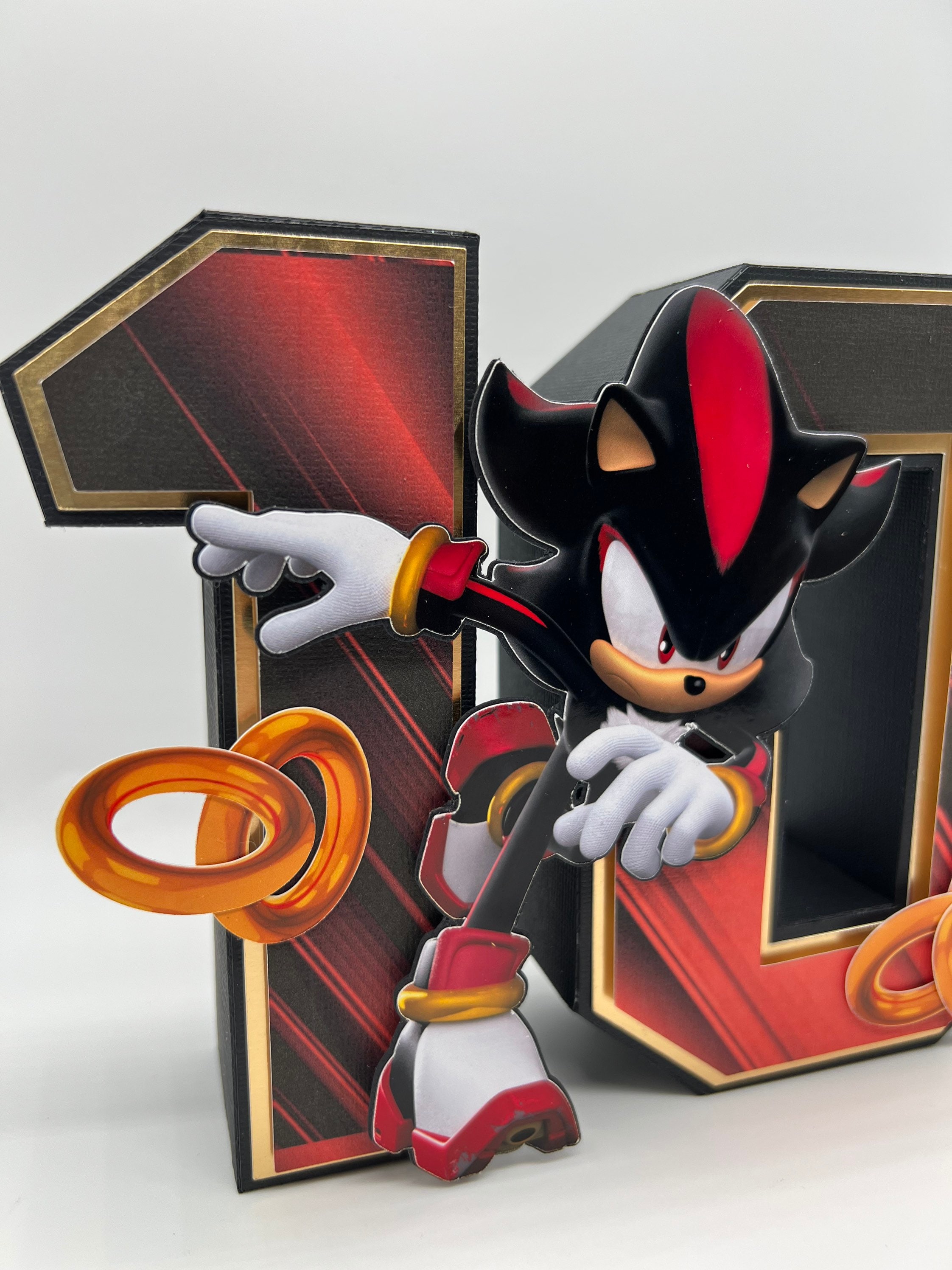 Shadow the Hedgehog Birthday Sonic 3D Letter Sonic 3D - Etsy UK