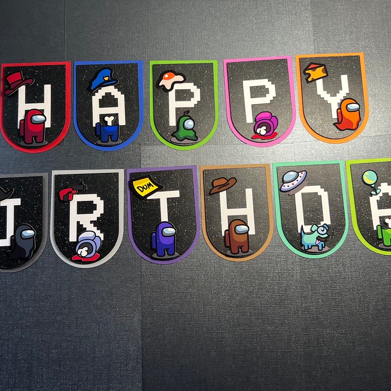 Among Us Birthday Banner - Etsy