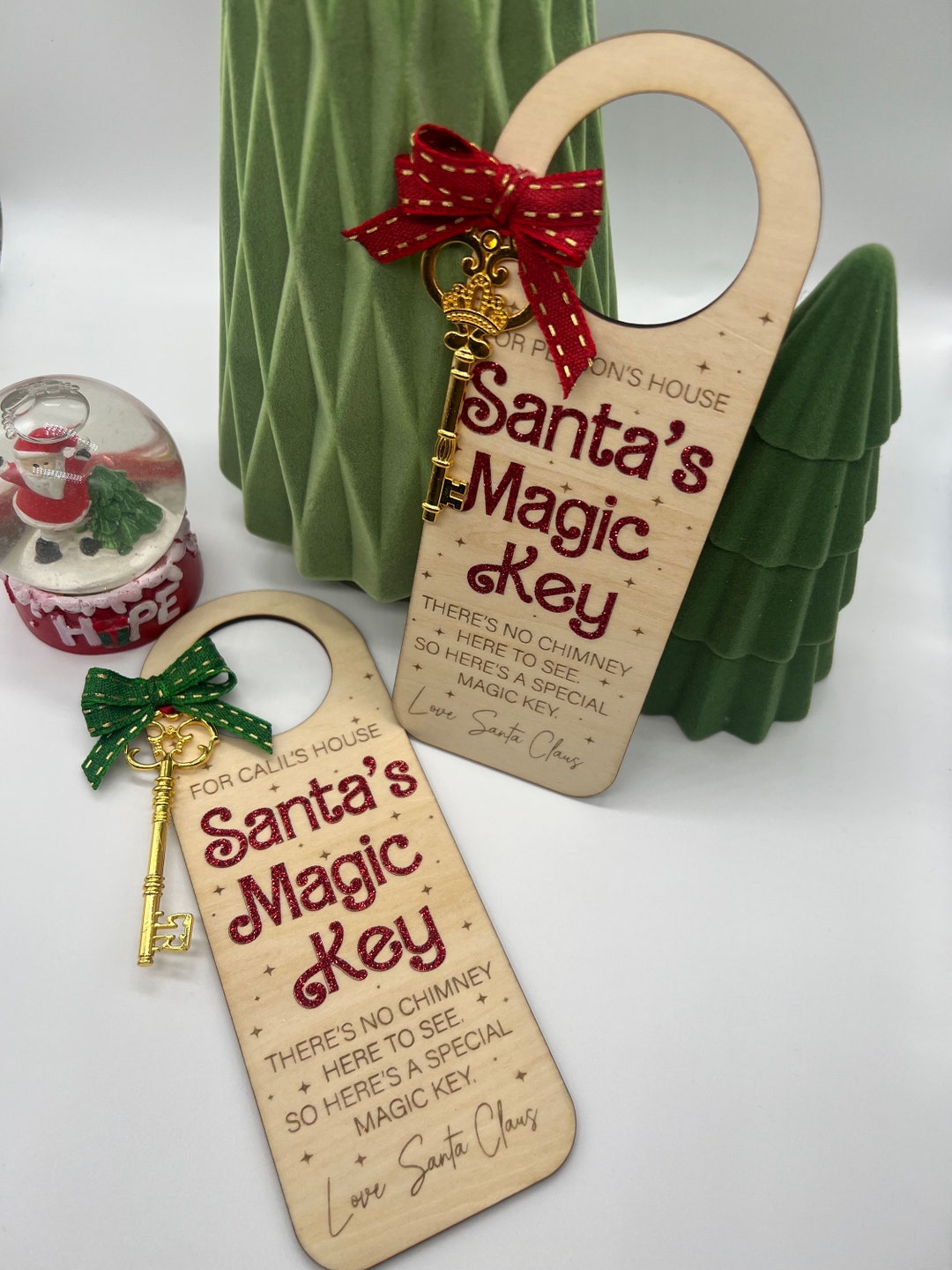 Santa Magic Key Door Hanger, Christmas Door Hanger, Christmas, Santa ...