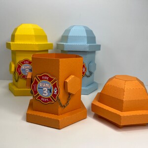 Fire Pump Candy Boxes, Firefighter Birthday Party, Water Pump Favor ...