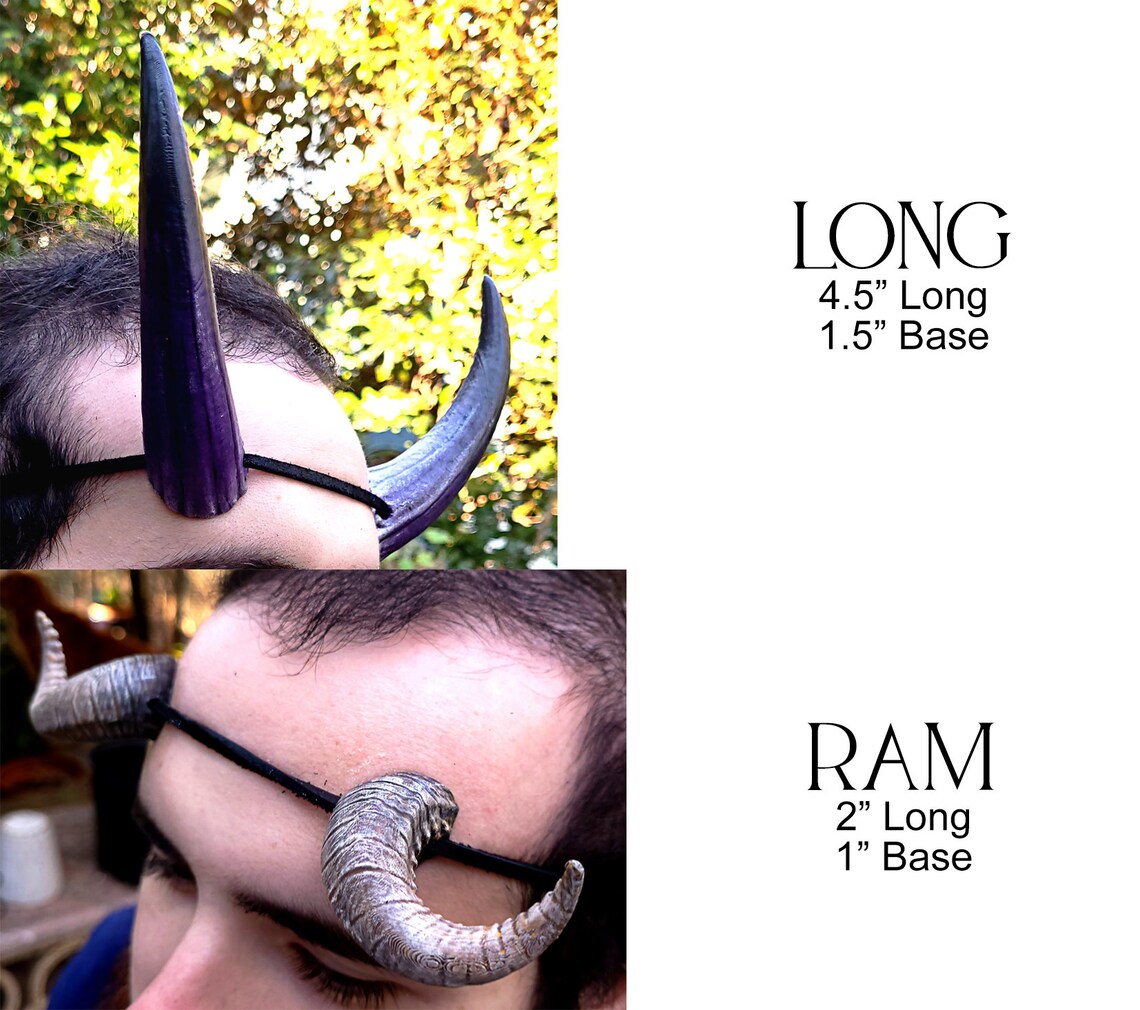 Custom 3D Printed Horns Fae or Demon Horns for LARP or - Etsy