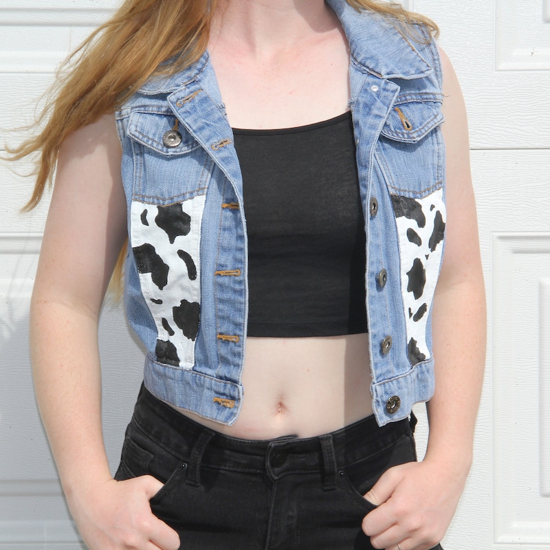 Cow Print Vests - Etsy