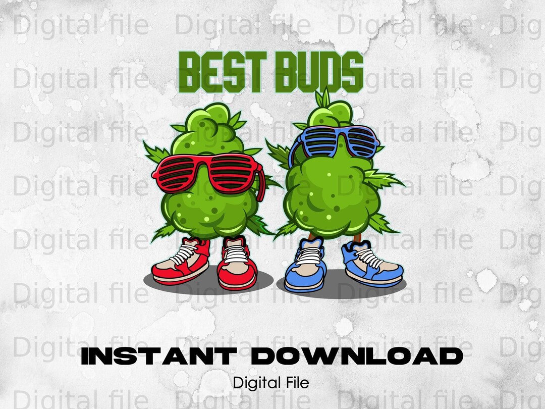 Best Buds Weed Svg, Png. Print File Pot Pothead. Stoner Friends Clipart ...