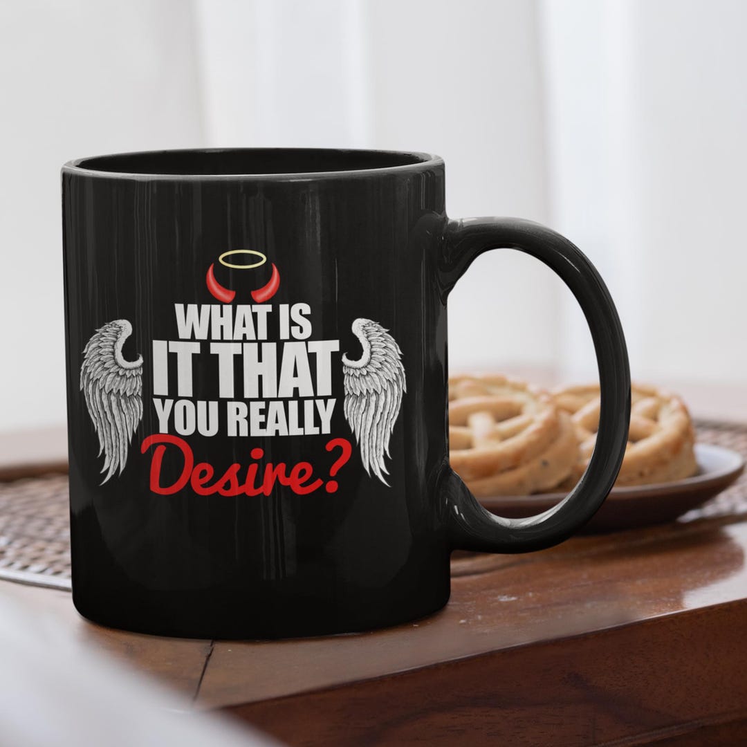Lucifer Morningstar Mug. What is It That You Desire, 11/15 Oz Coffee ...