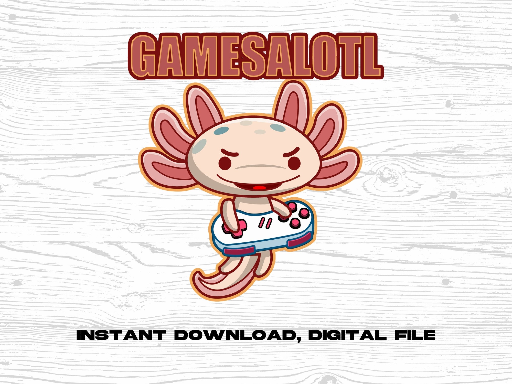 Gamer Axolotl SVG. Gamesalotl Svg, Png, Pdf. Print File for Sublimation ...