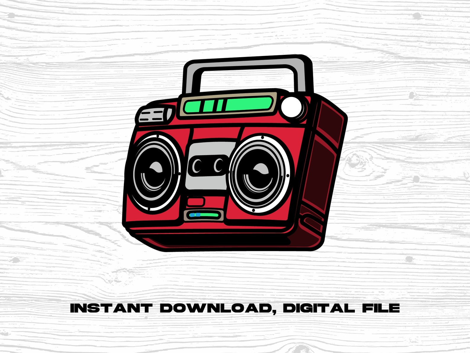 Boom Box Svg, Png, Pdf. Print File for Sublimation or Print. Clipart ...