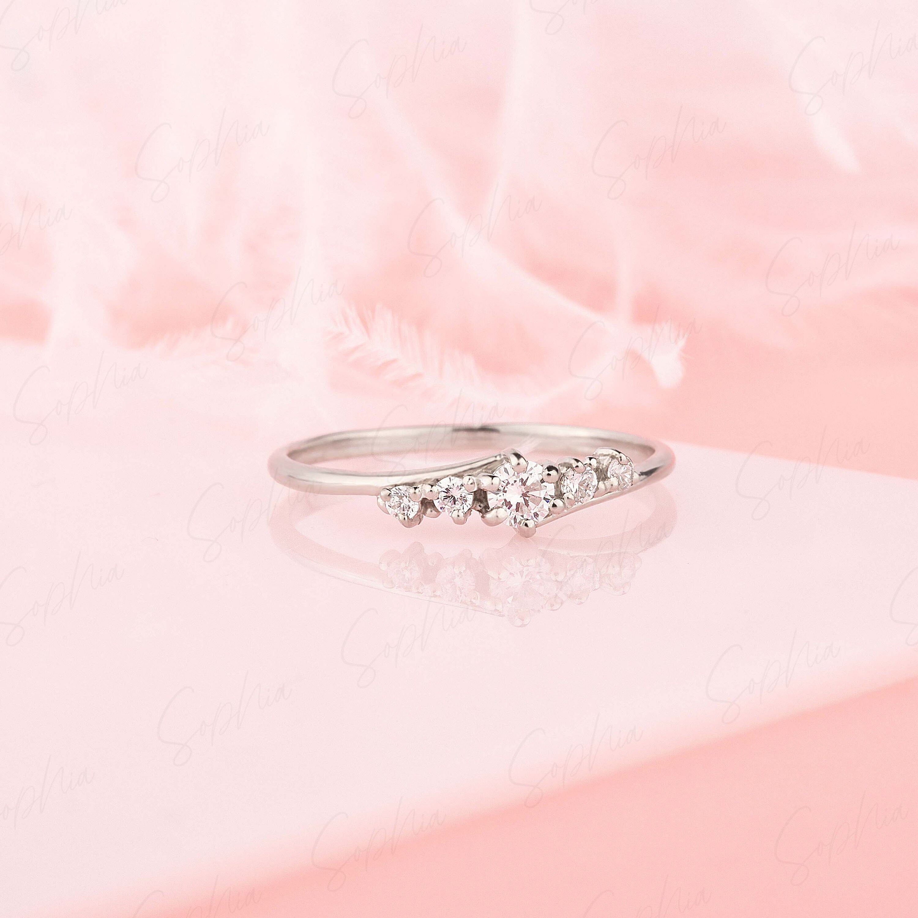 Womens Dainty & Simple 925 Sterling Silver Engagement Ring - Etsy