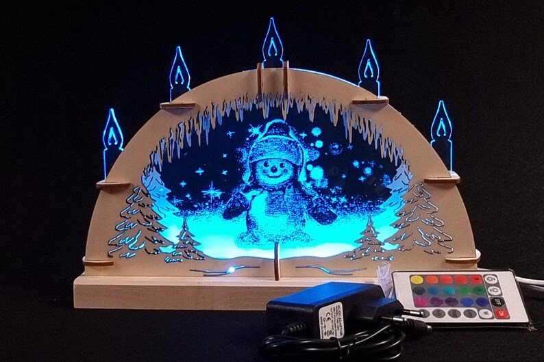 LED Schwibbogen Snowman Mini RGB 3D Christmas Decoration - Etsy