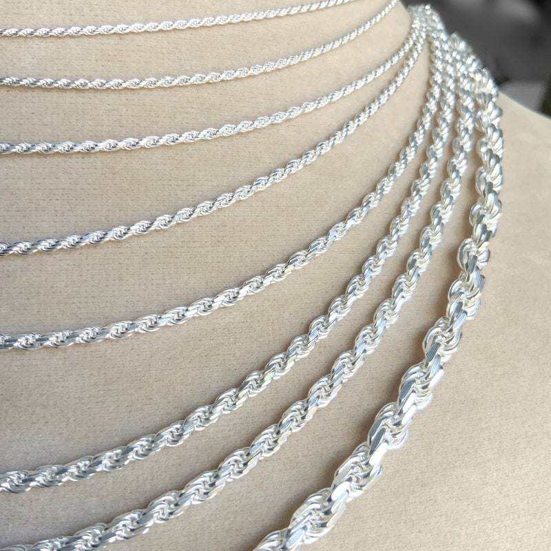 Silver Rope Chain - Etsy