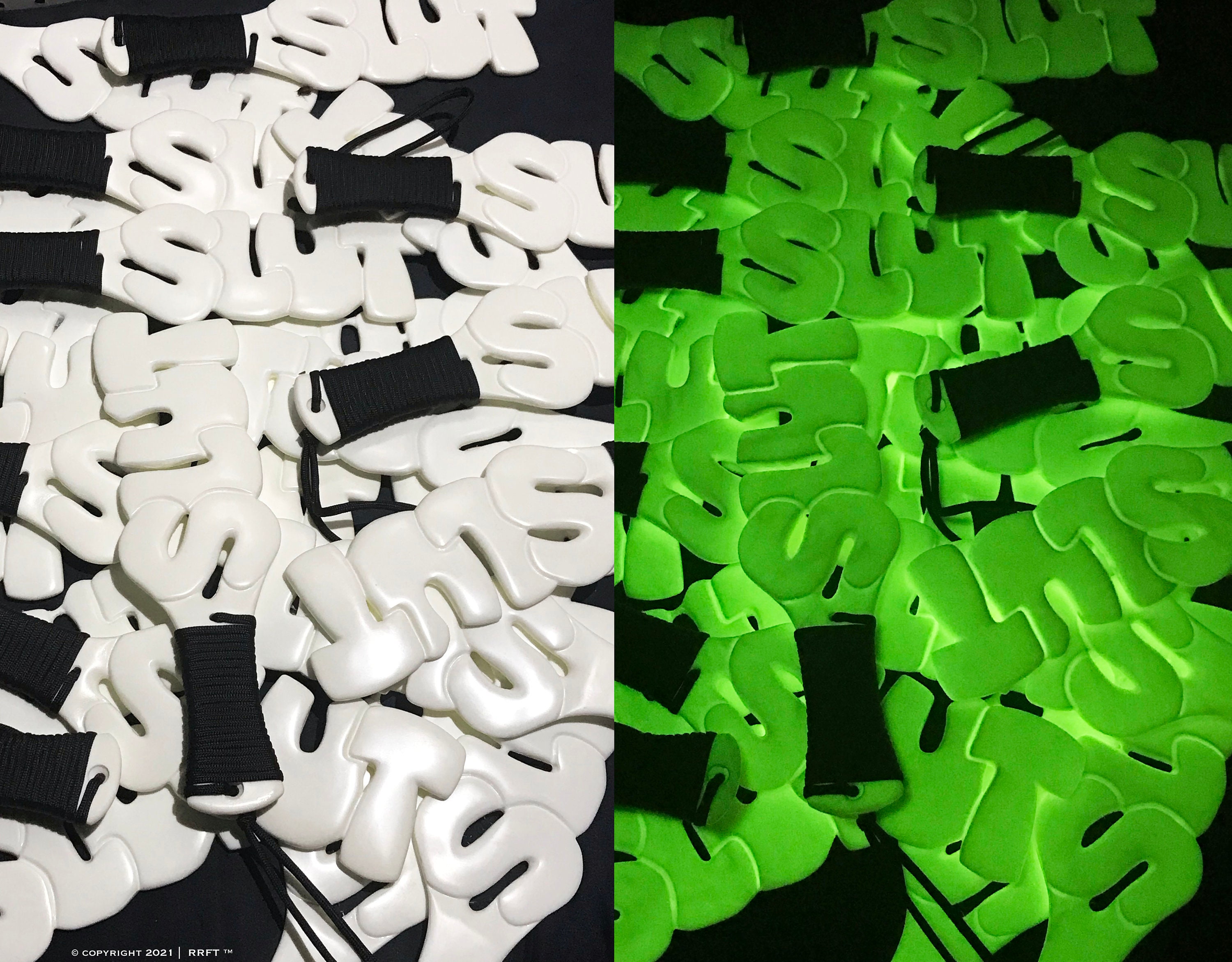 Slut Slapper Spanking Paddle - Glow in the Dark - BDSM - Bondage ...