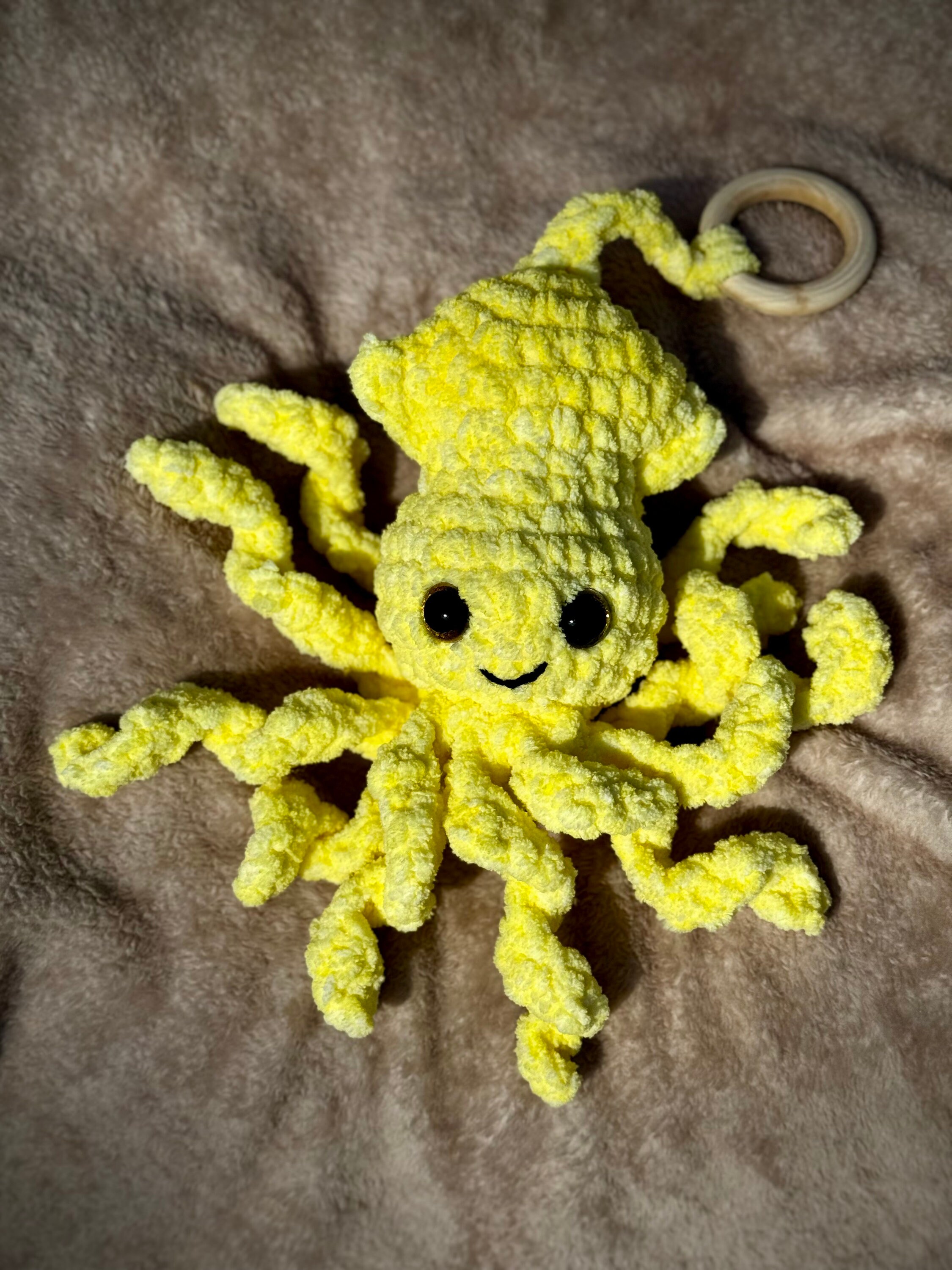 Squid Rattle Toy - Etsy