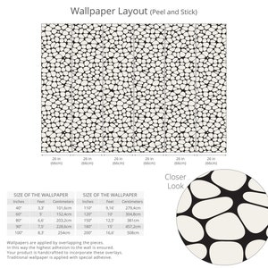 Irregular Rounded Shapes Wallpaper, Peel and Stick, Black and White ...