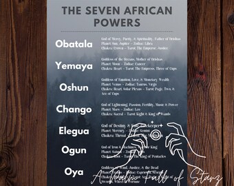 Seven African Powers | Etsy