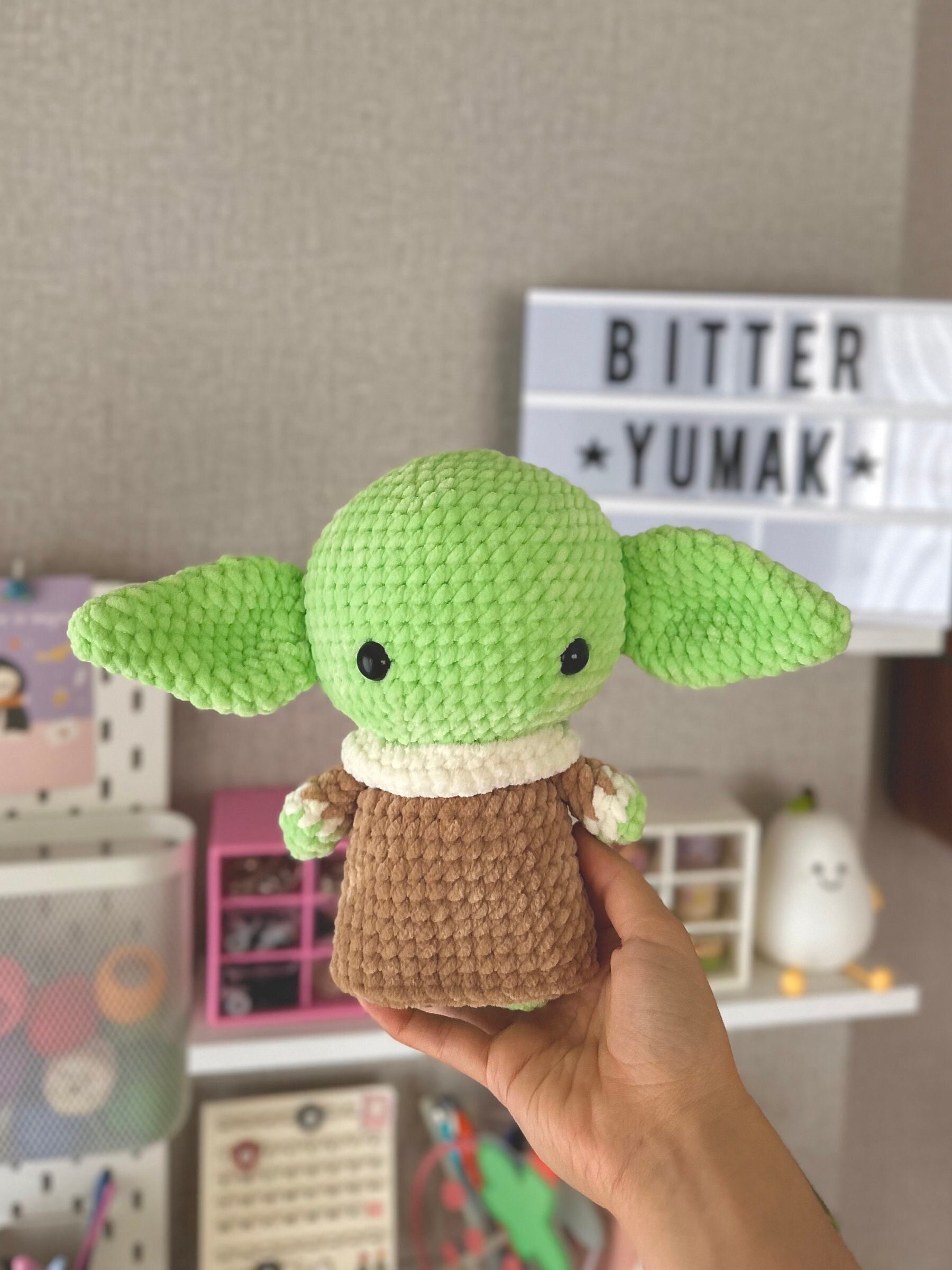 Yoda Stuff Animal, Amigurumi Yoda Plushie, 3d Baby Yoda, Star Wars ...