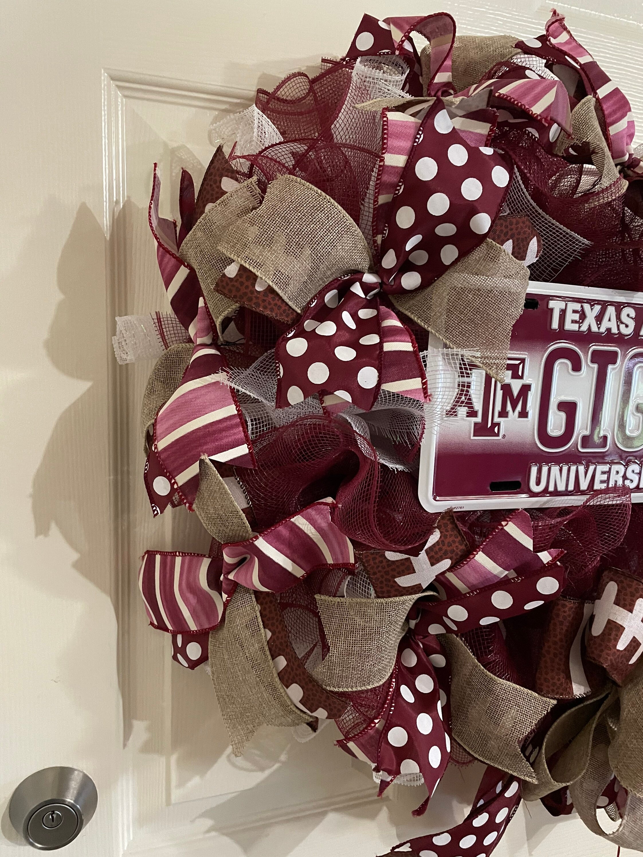 Texas A&M Wreath, Texas Aggies - Etsy