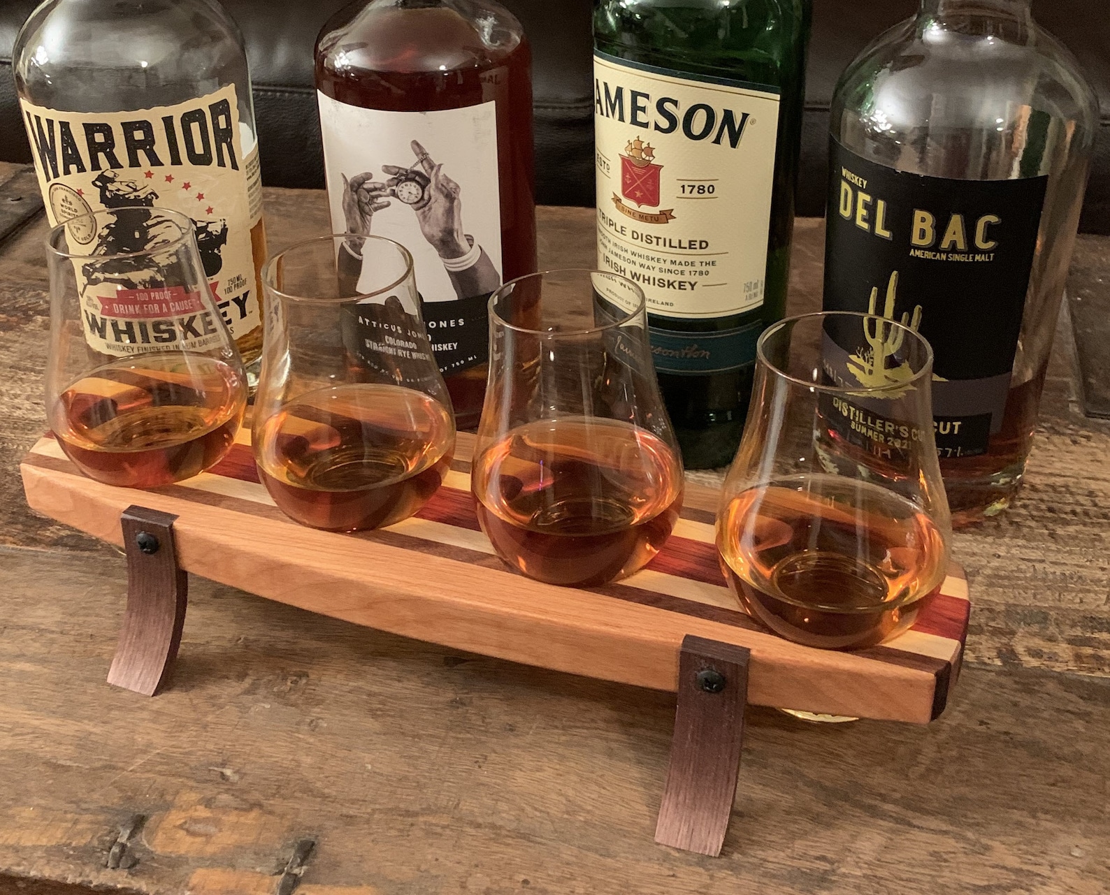 4 Glass Whiskey Flight Bourbon Flight/ Scotch Flight/ - Etsy