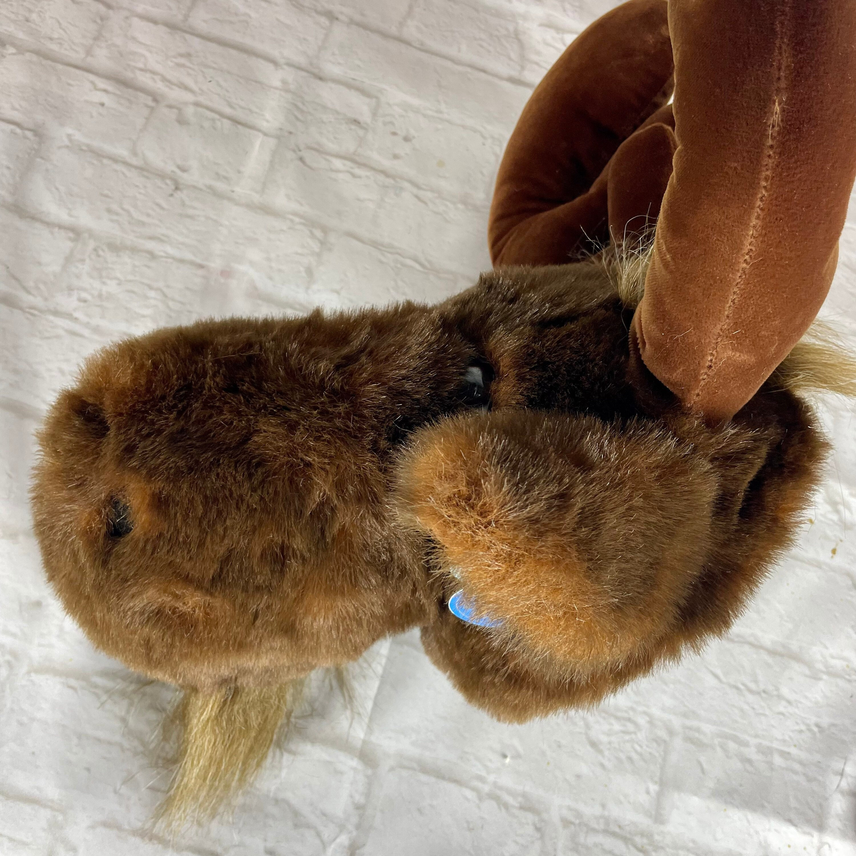 Vintage Moose Head 24" Stuffed Animal Plush Cabin Wall Mount Purr ...