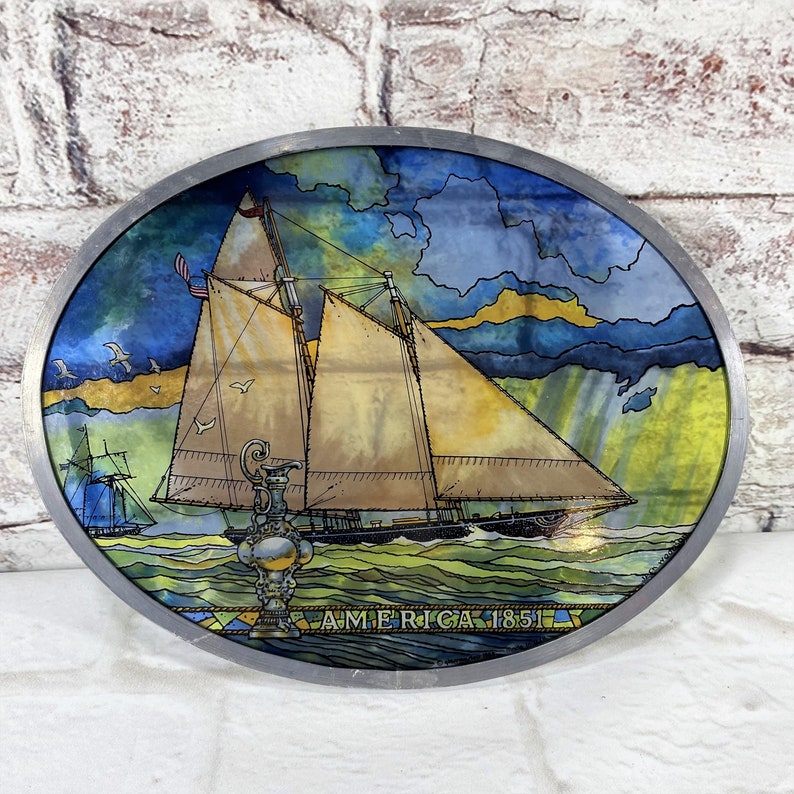 RARE Glassmasters America 1851 Jack Woodson America's Cup - Etsy