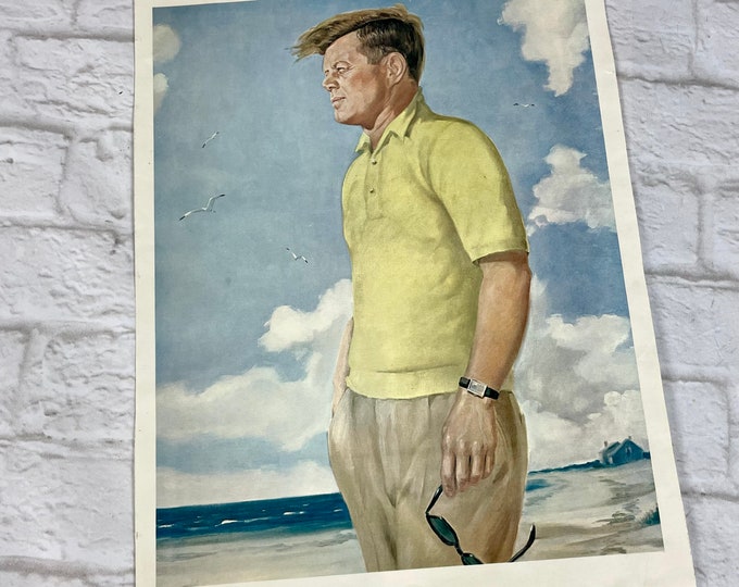 Color Portrait Print JFK John F Kennedy Hyannis Port Beach Ray Mondello ...