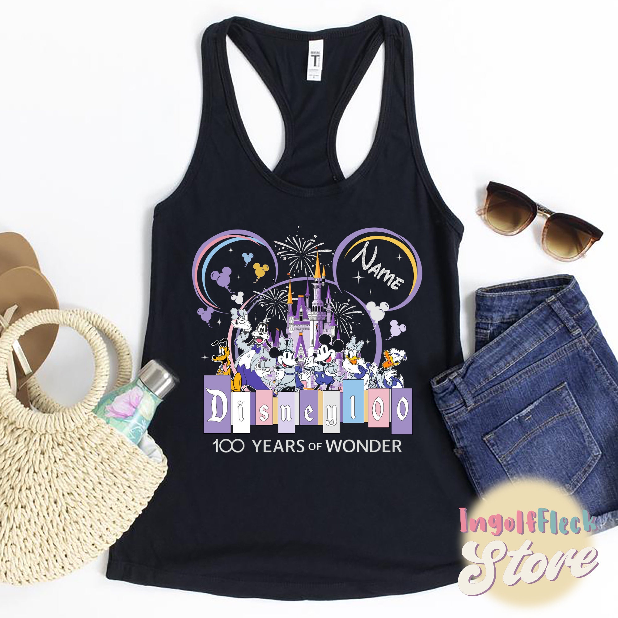 Personalized Disney 100 Years of Wonder Tanks, Custom Disneyland Trip ...