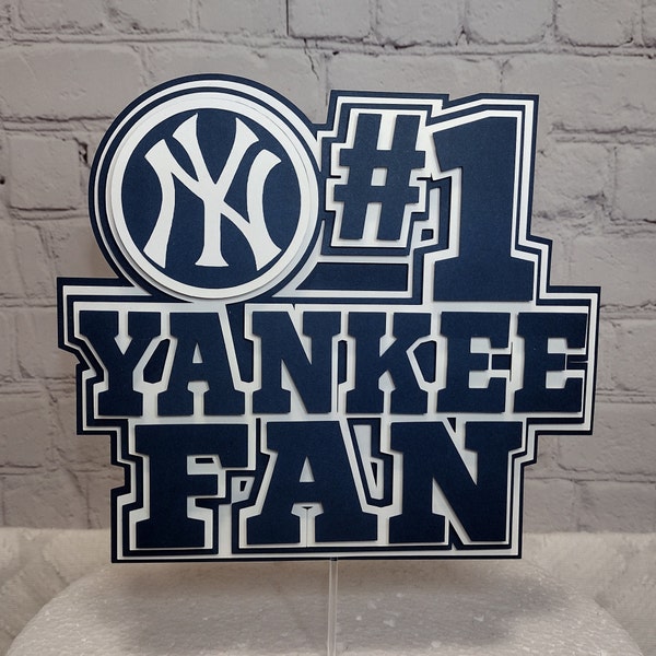 Yankees Baseball Cake Topper - Etsy
