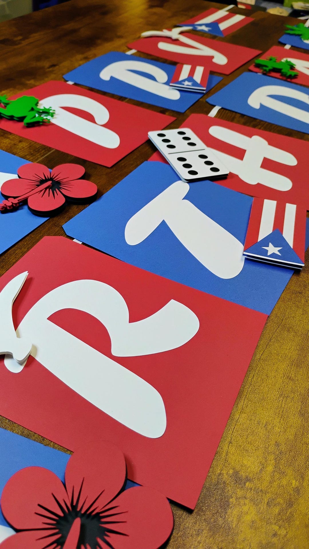 Puerto Rican Happy Birthday Banner: Coqui, Flag, Dominoes - Etsy