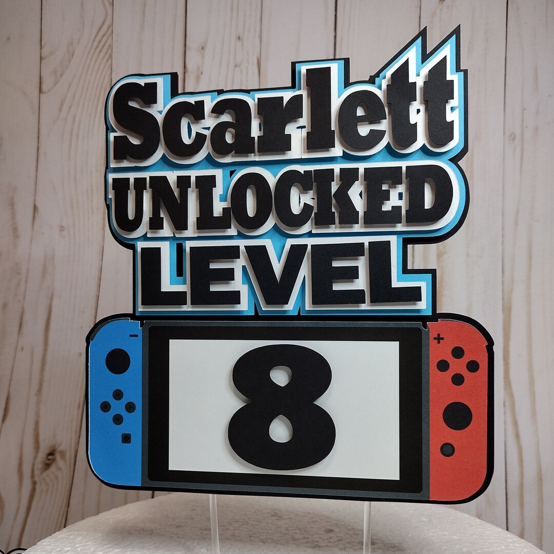 Switch Cake Topper, Switch Party, Switch Birthday, Game Party, Gaming ...
