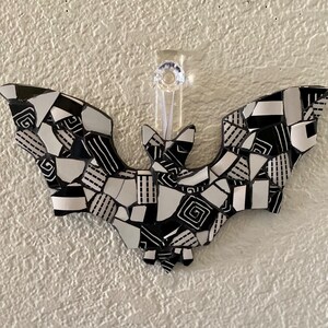 Black & White Bat || Halloween Decor || Mosaic - Etsy