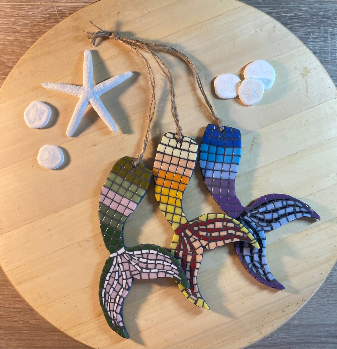 Mermaid Tails [set of 3] || Under the Sea || Mosaic Mermaid Tails ...