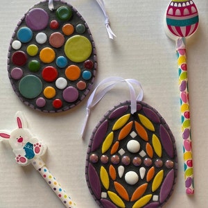 Fab-eggs || Easter Decorations || Mosaic Easter Eggs - Etsy
