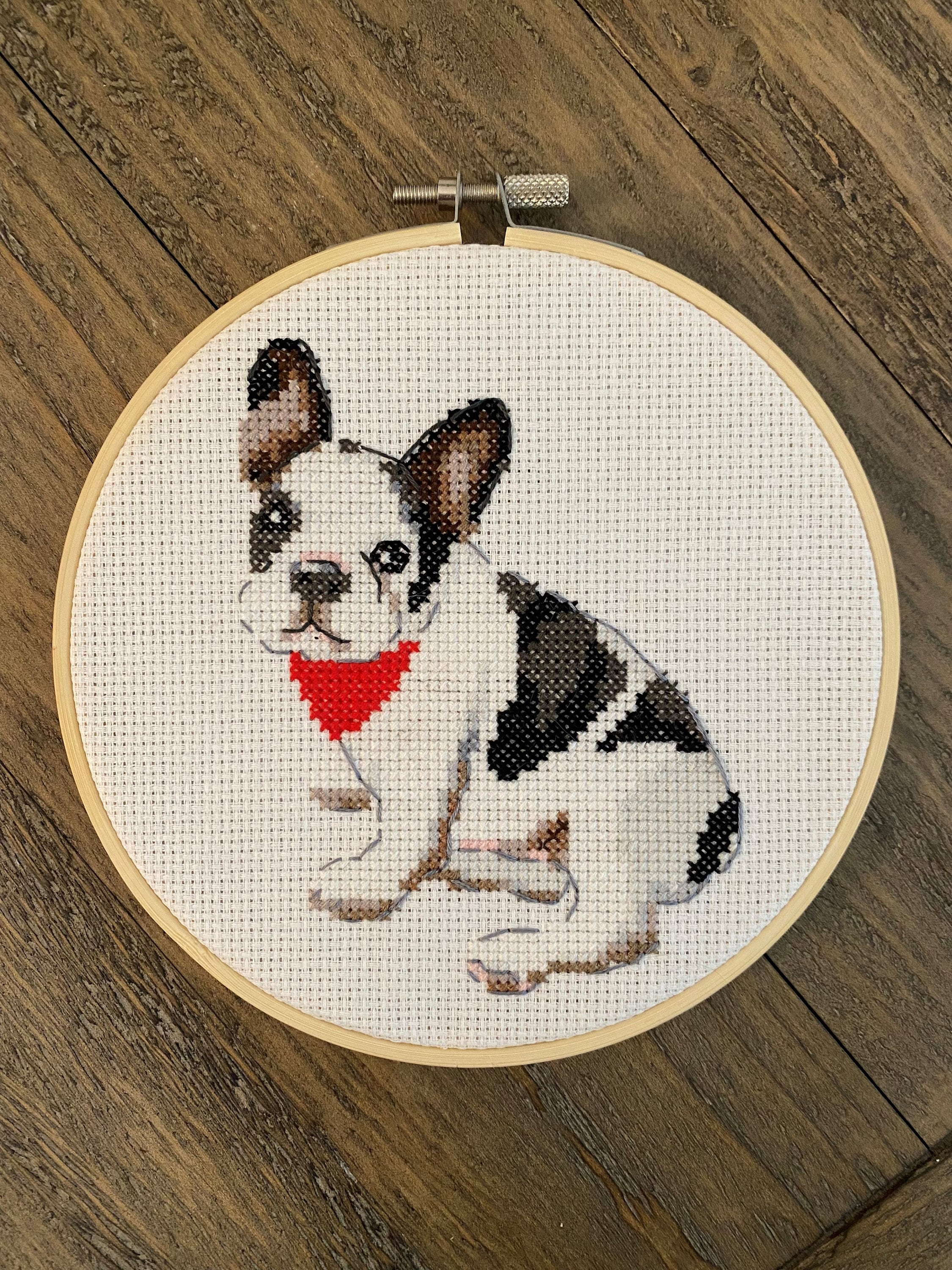 French Bulldog Portrait / Frenchie Cross Stitch Portrait - Etsy