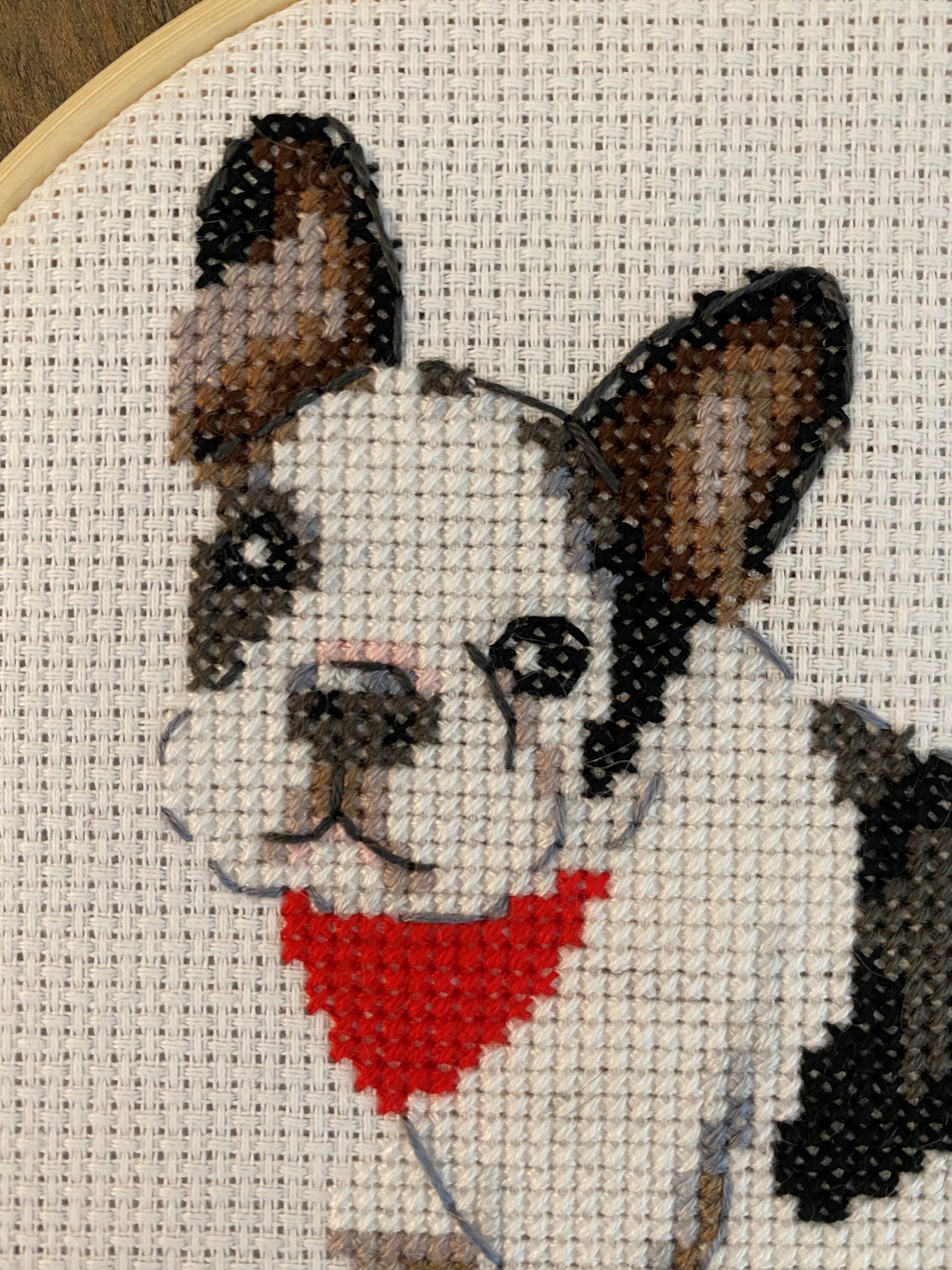 French Bulldog Portrait / Frenchie Cross Stitch Portrait - Etsy