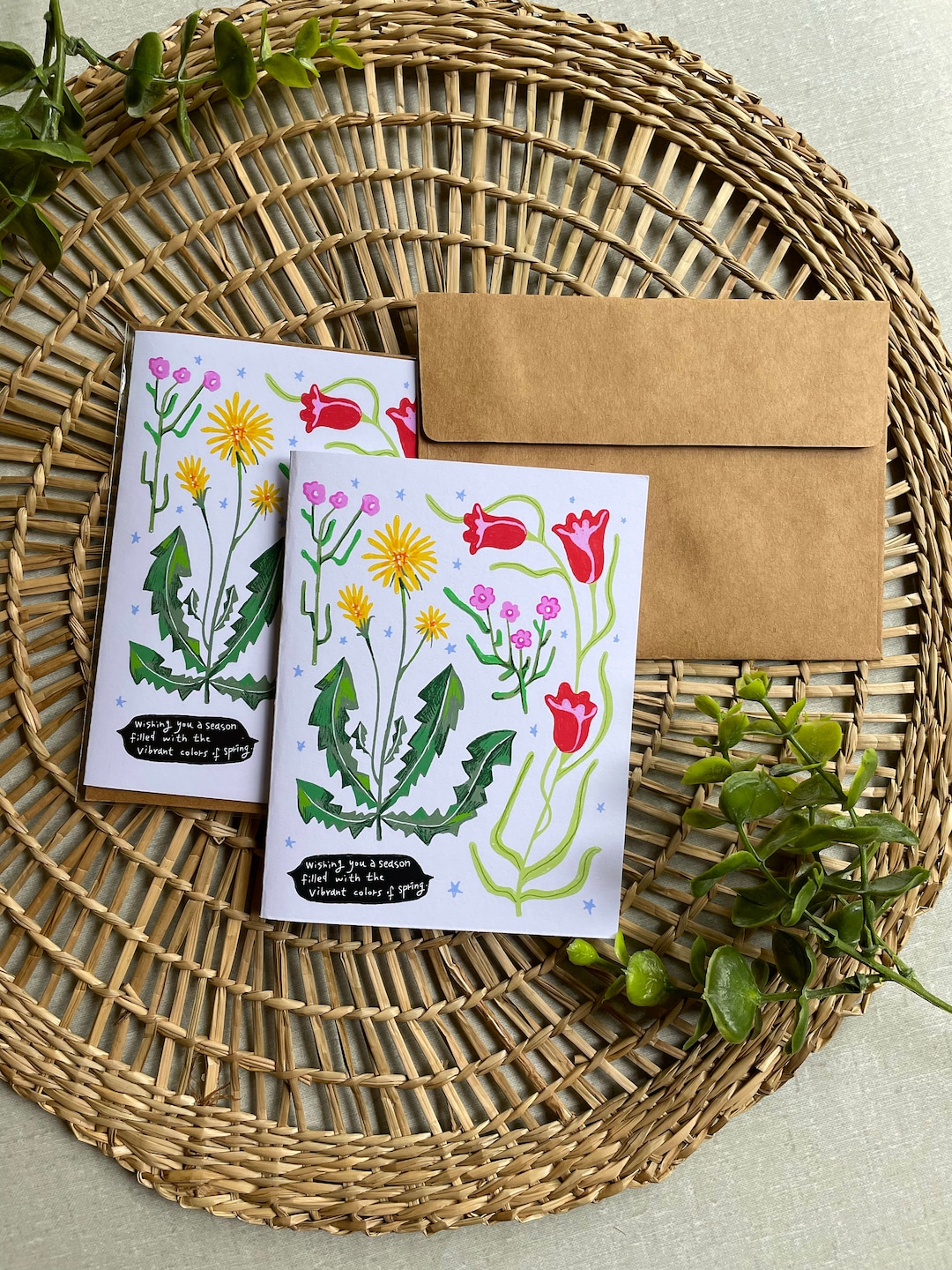 Warm Wishes Vibrant Spring Colors Greeting Card Spring Greeting Card ...