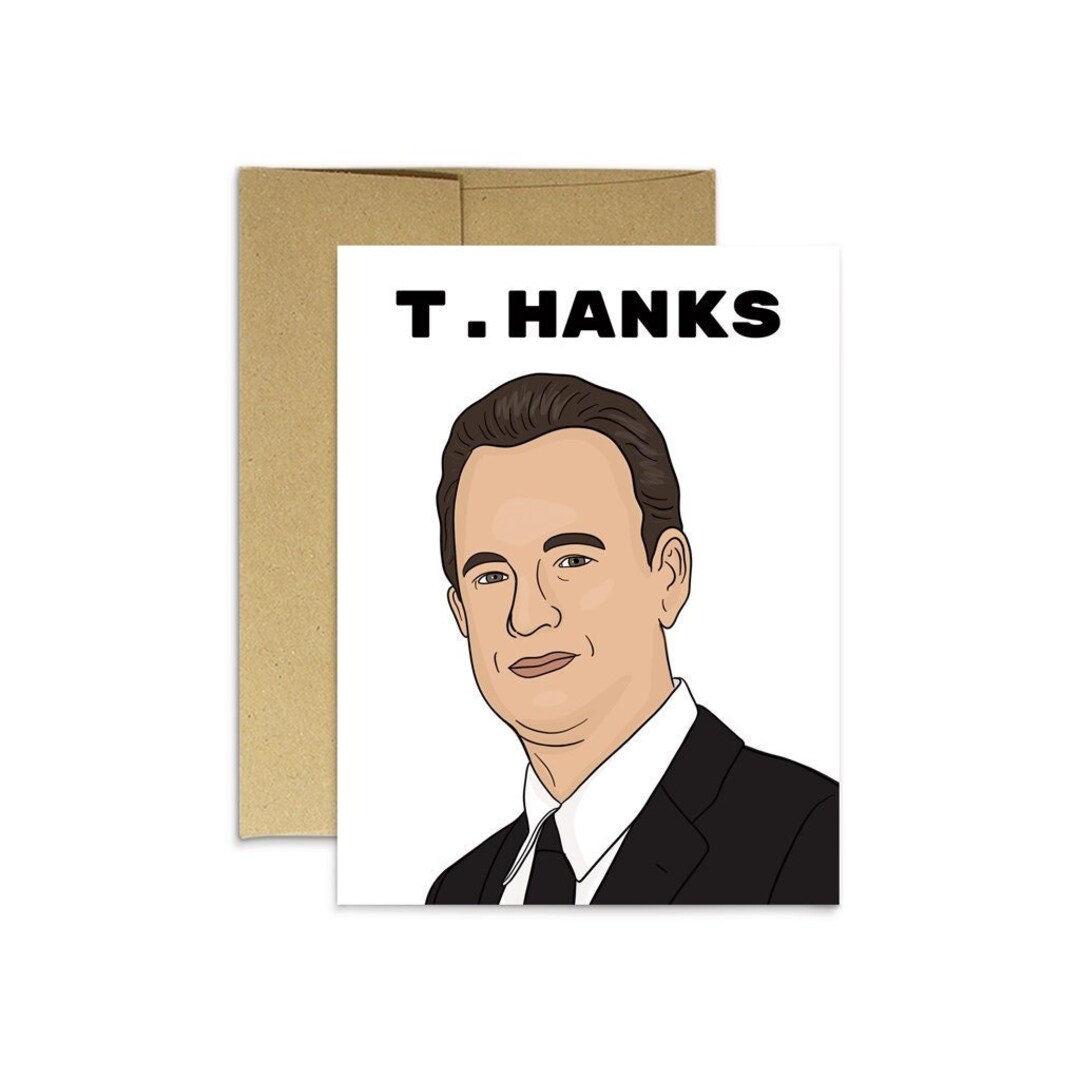 Thank You Card | Funny Thank You Card | Tom Hanks Card - Etsy