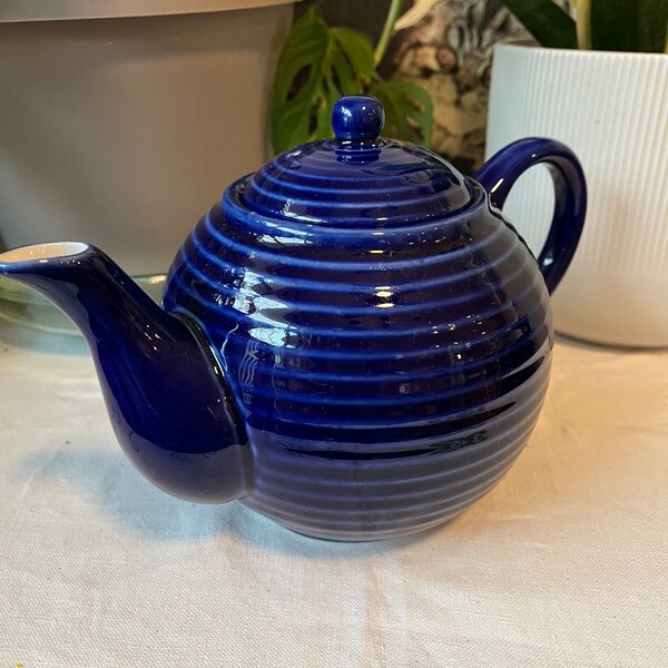Cobalt Blue Tea Pot - Etsy