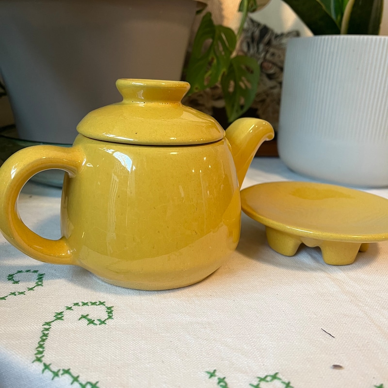 Mustard Tea Pot - Etsy