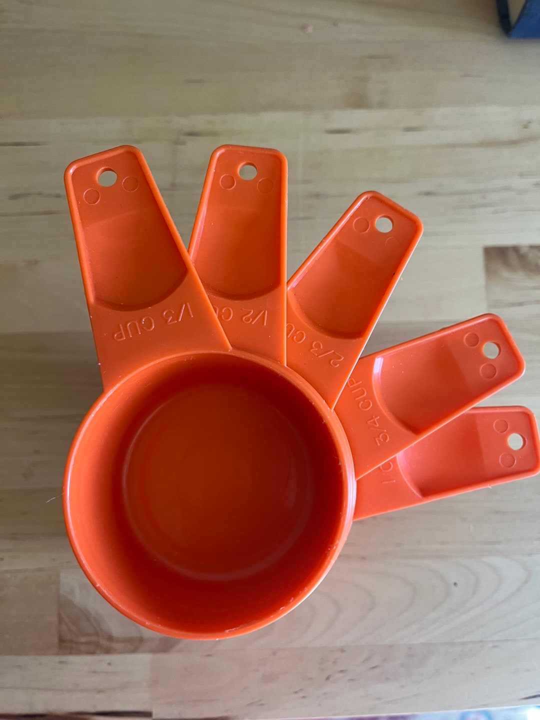 Tupperware Vintage 70s 80s Classic Orange Measuring Cup Set of 5 - Etsy