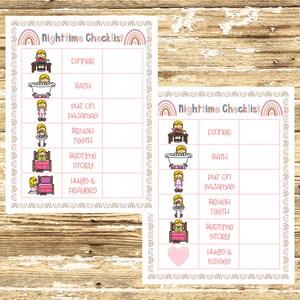 Boho Rainbow Morning & Nighttime Routine Checklist - Etsy