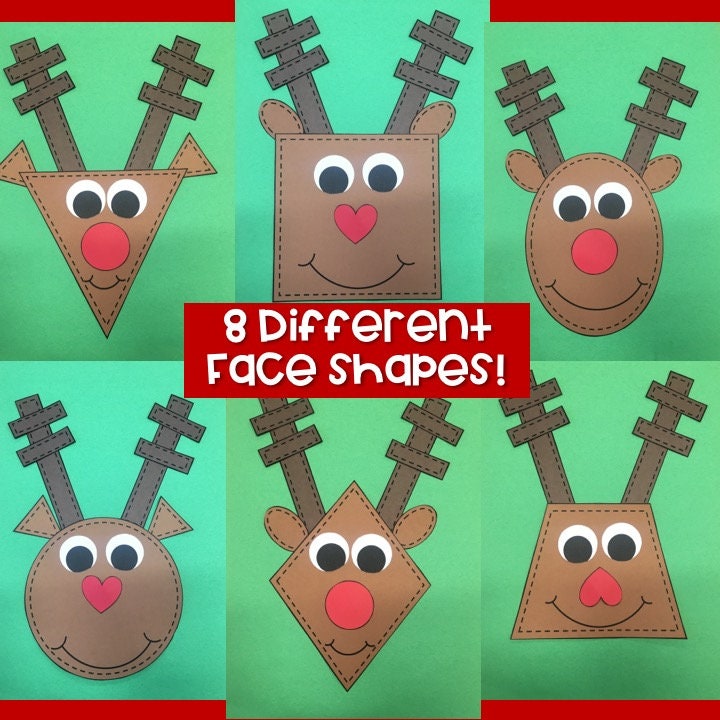 Shape Reindeer Craft - Etsy