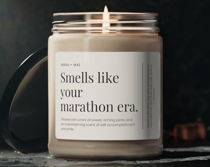 Marathon Runner Era Soy Wax Candle, Gift for Marathon Runner, Marathon ...