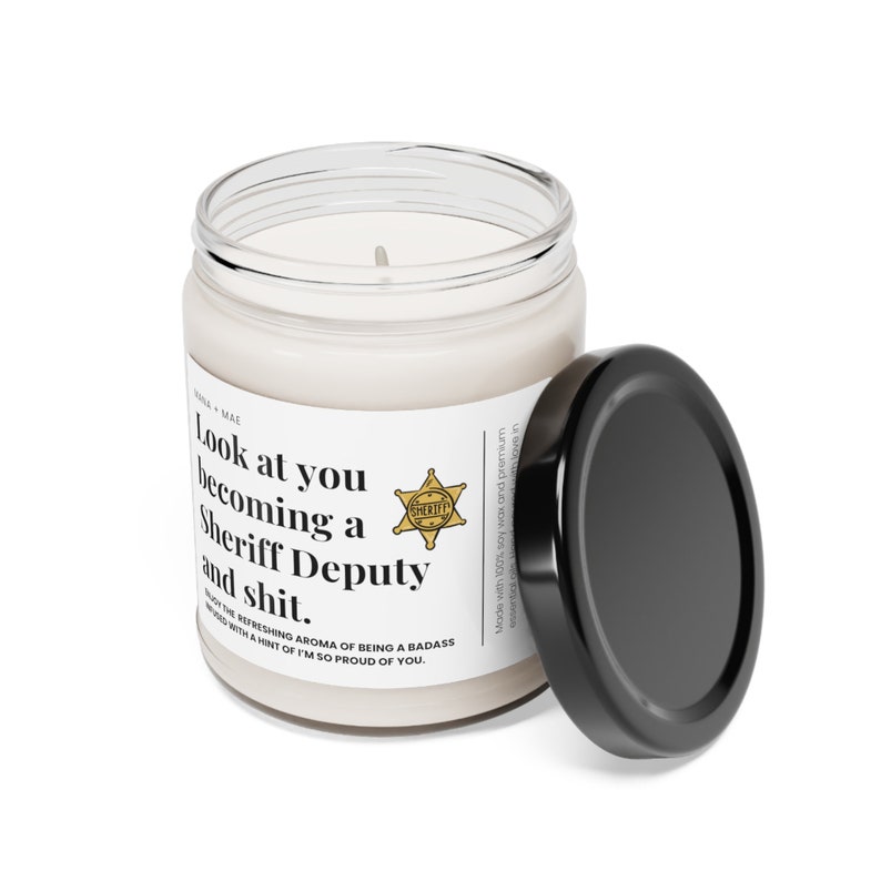 New Deputy Sheriff Gift Candle, Deputy Graduation Gift,future Sheriff ...