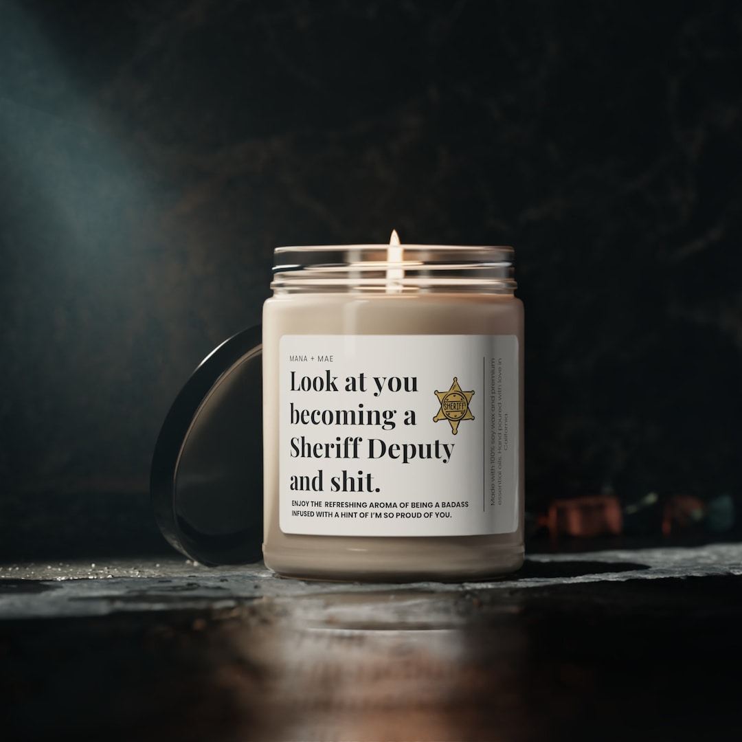 New Deputy Sheriff Gift Candle, Deputy Graduation Gift,future Sheriff ...