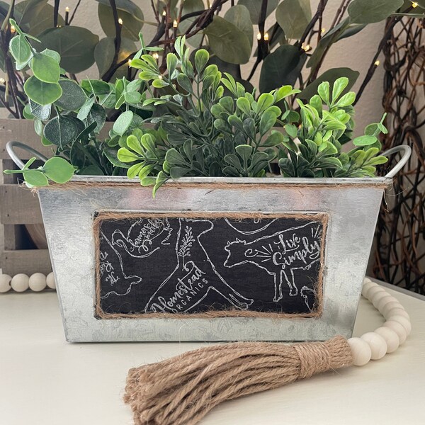 Galvanized Bucket - Etsy