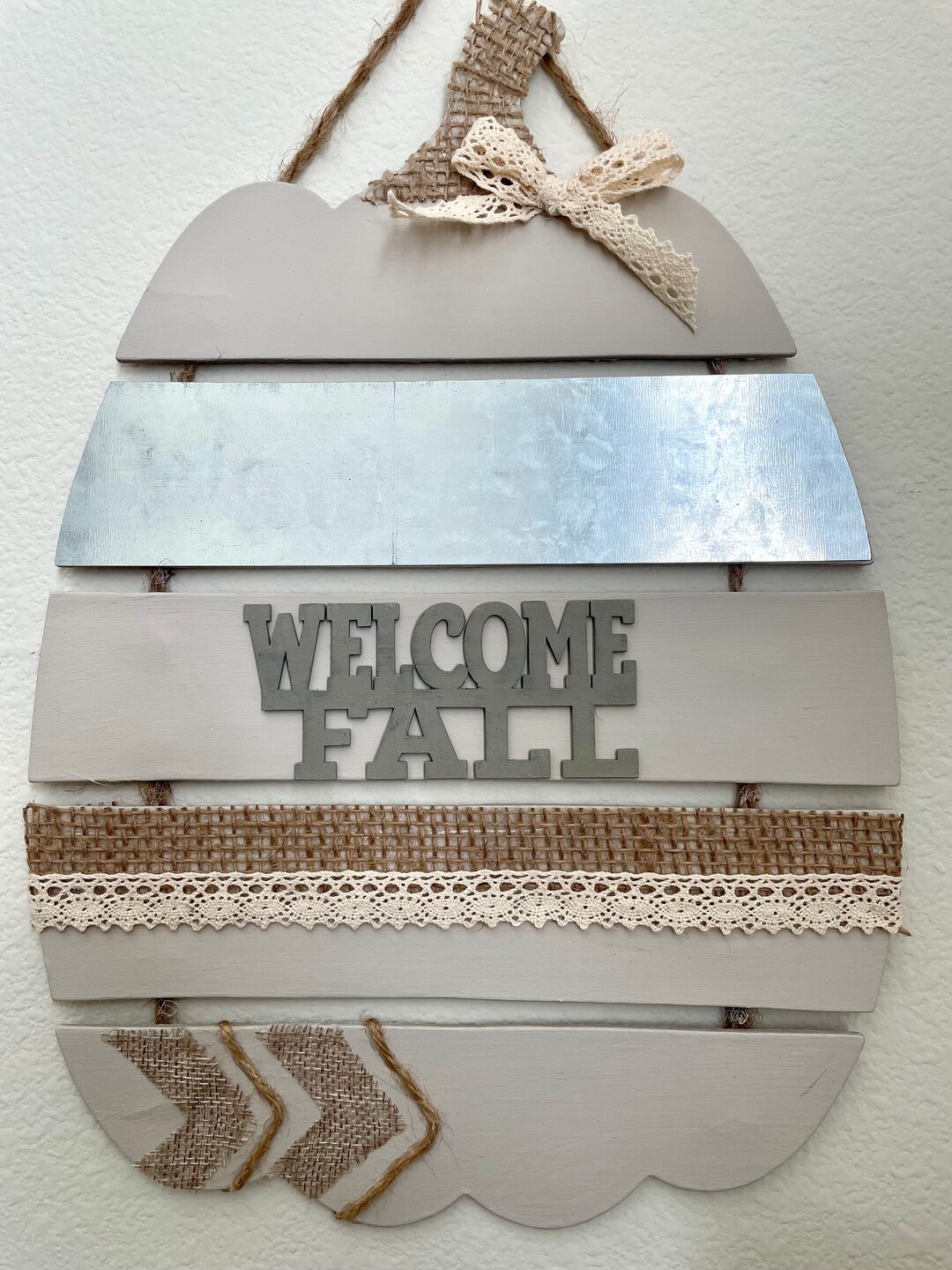 Farmhouse Pumpkin Shaped Sign Rustic Fall Hanging Wall Decor - Etsy