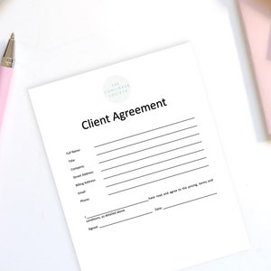 Client Agreement Contract Template Form | for Personal Concierge ...