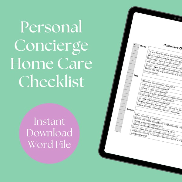 Client Agreement Contract Template Form for Personal Concierge ...