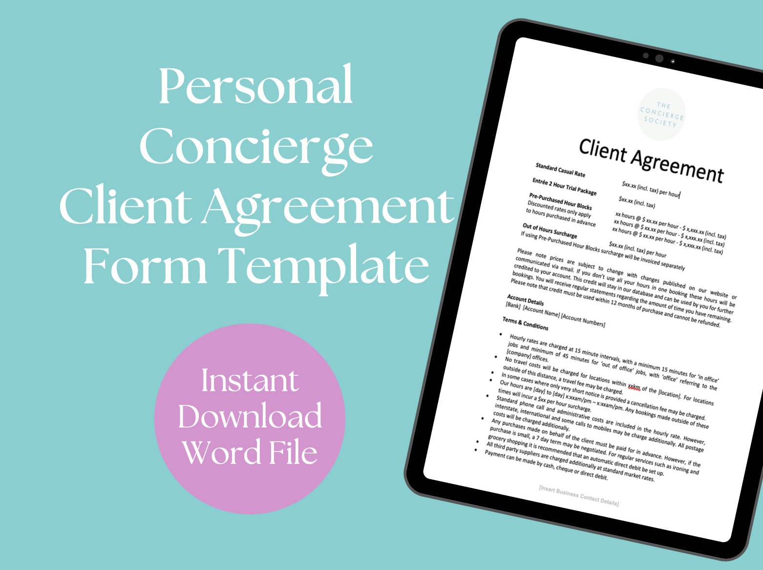 Personal Agreement Contract Template